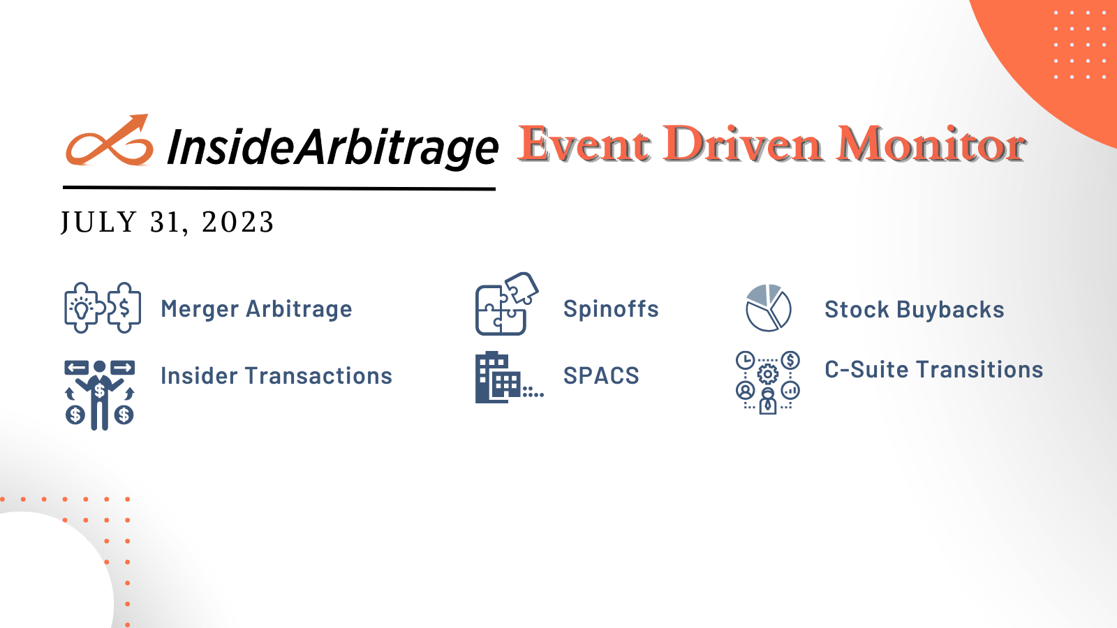 InsideArbitrage Event Driven Monitor – July 31, 2023 - InsideArbitrage