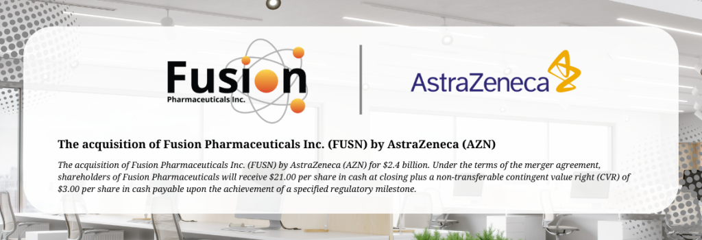 AstraZeneca's (AZN) $2.4B Acquisition of Fusion Pharmaceuticals Inc ...