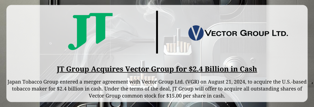 JT Group Acquires Vector Group for $2.4 Billion in Cash - InsideArbitrage
