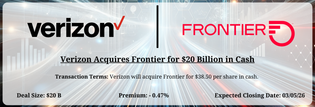 Verizon Acquires Frontier for $20 Billion in Cash - InsideArbitrage