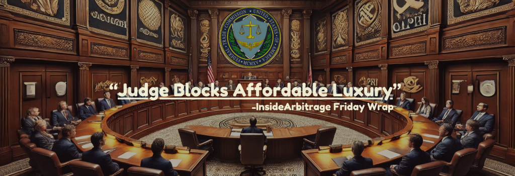 Judge Blocks Affordable Luxury - InsideArbitrage Friday Wrap - InsideArbitrage