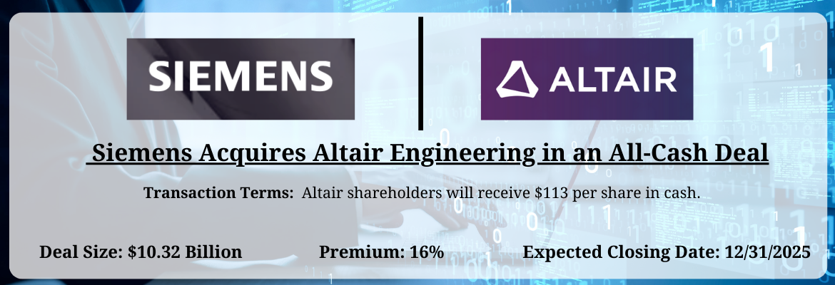 Siemens Confirms Acquisition of Altair Engineering For $10.32 Billion ...