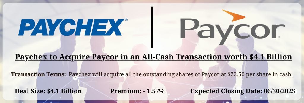 Paychex Acquires Paycor in an All-Cash Deal for $4.1 Billion ...