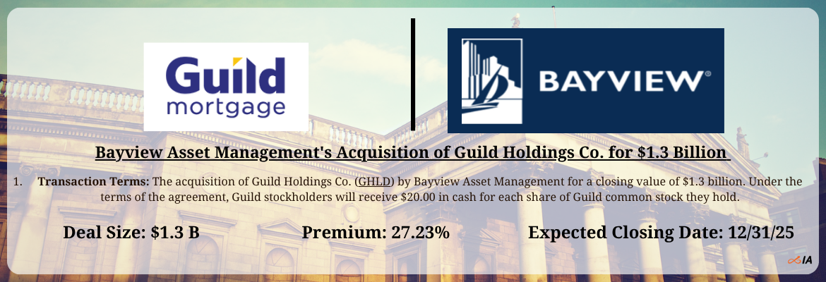 Bayview Asset Management's Acquisition of Guild Holdings Co. for $1.3 ...