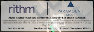 Rithm Capital to Acquire Paramount Group at $4.58 Billion Valuation ...